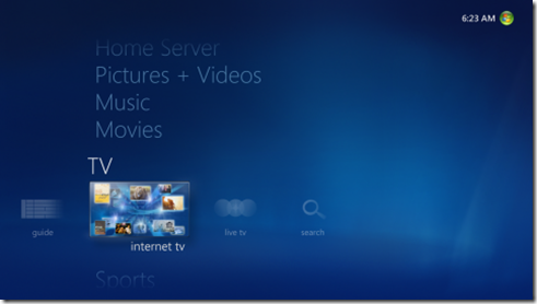 Configurando el TV en Windows Media Center